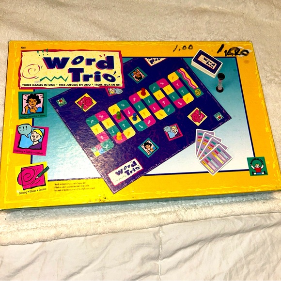 Discovery Kids | Toys | Vintage 995 Word Trio Board Game Complete ...